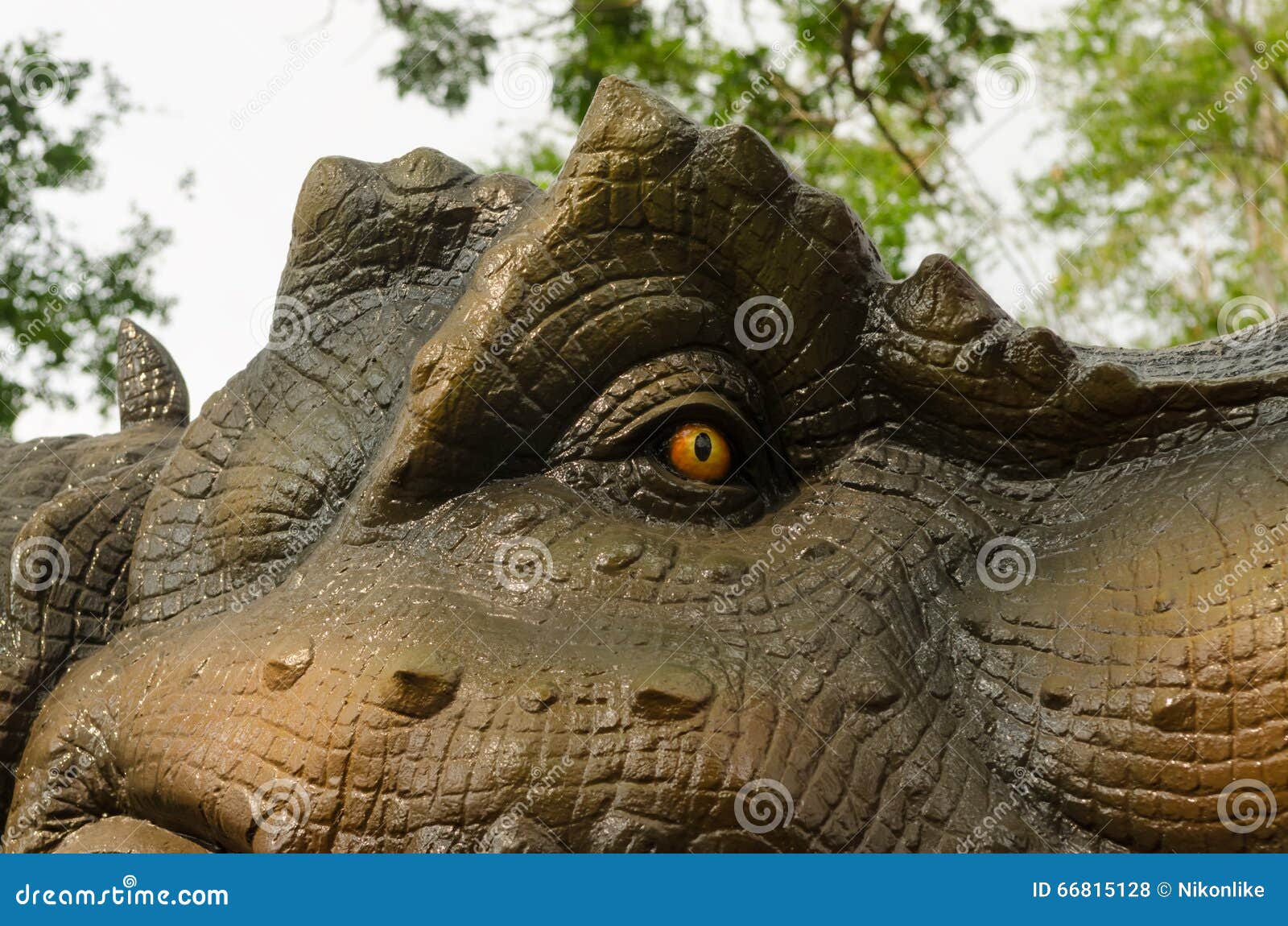 Aggressive T Rex eye. stock photo. Image of dinosaur - 66815128