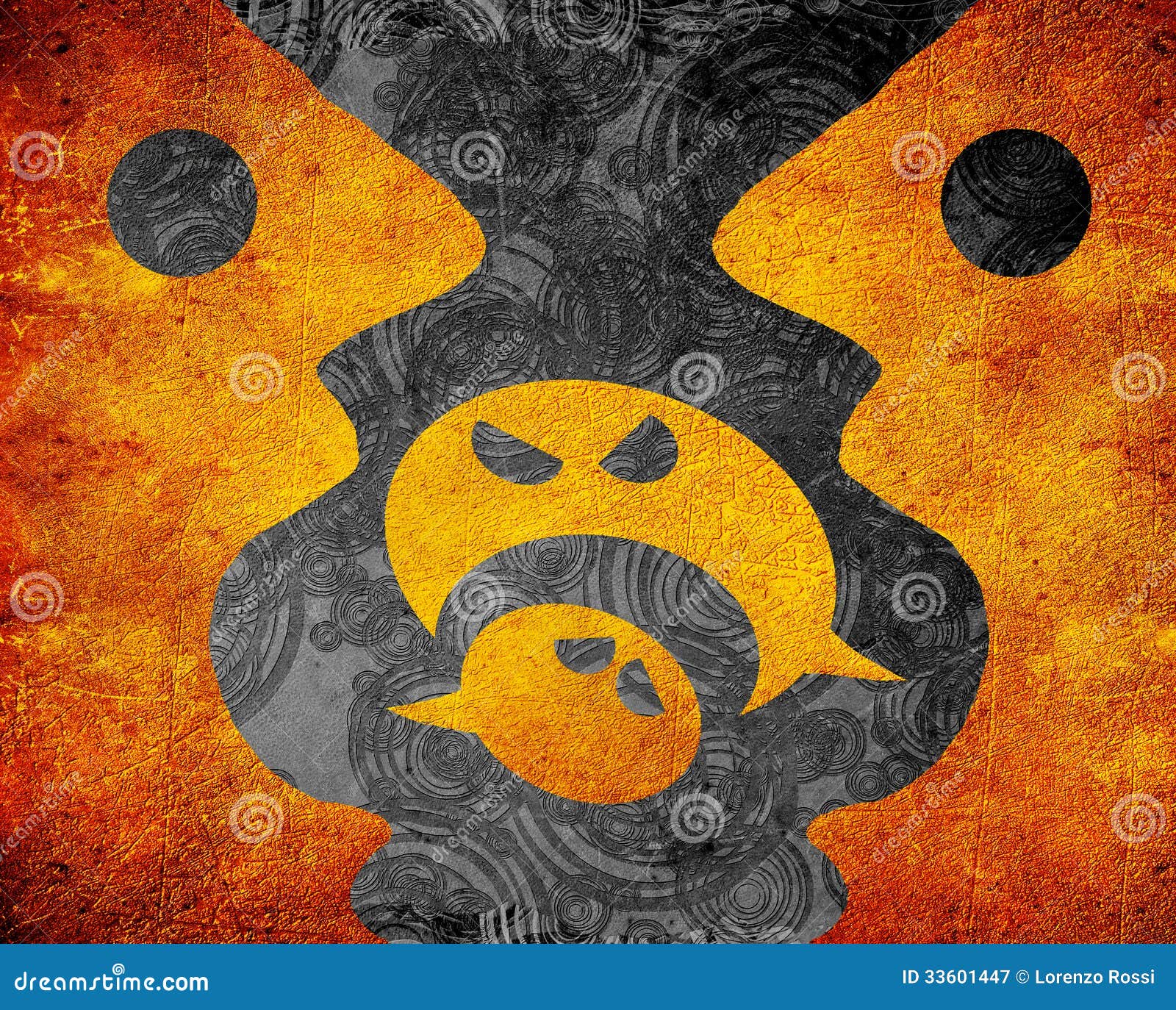 Aggressive talking stock illustration. Illustration of quarrel - 33601447