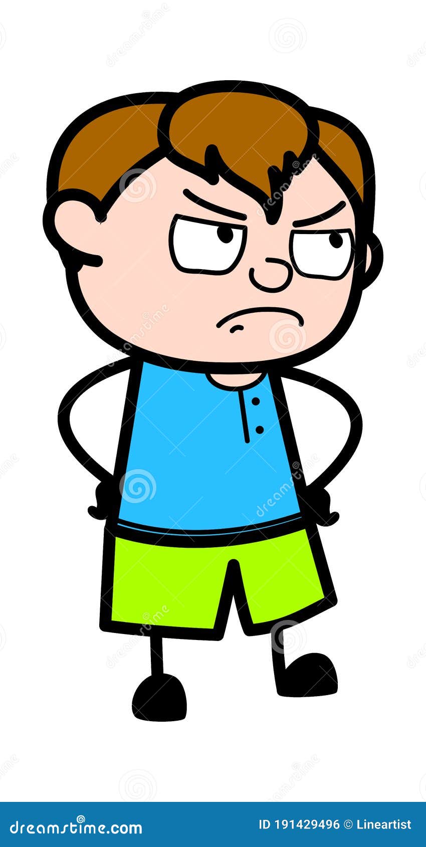 Aggressive Teen Boy Cartoon Stock Illustration - Illustration of upset ...