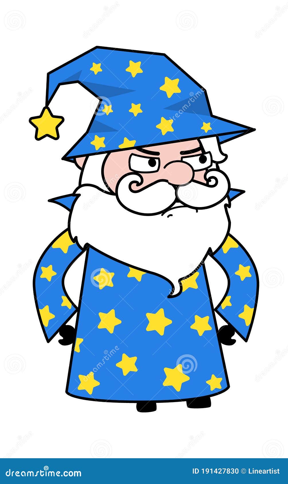 Aggressive Wizard Cartoon stock vector. Illustration of rage - 191427830