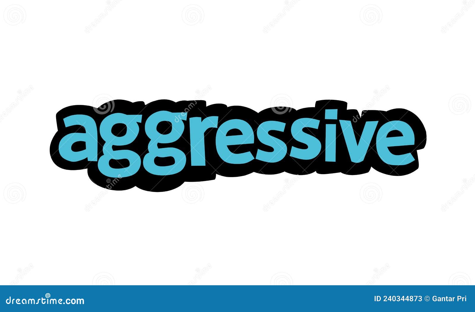 AGGRESSIVE Background Writing Vector Design Stock Vector - Illustration ...
