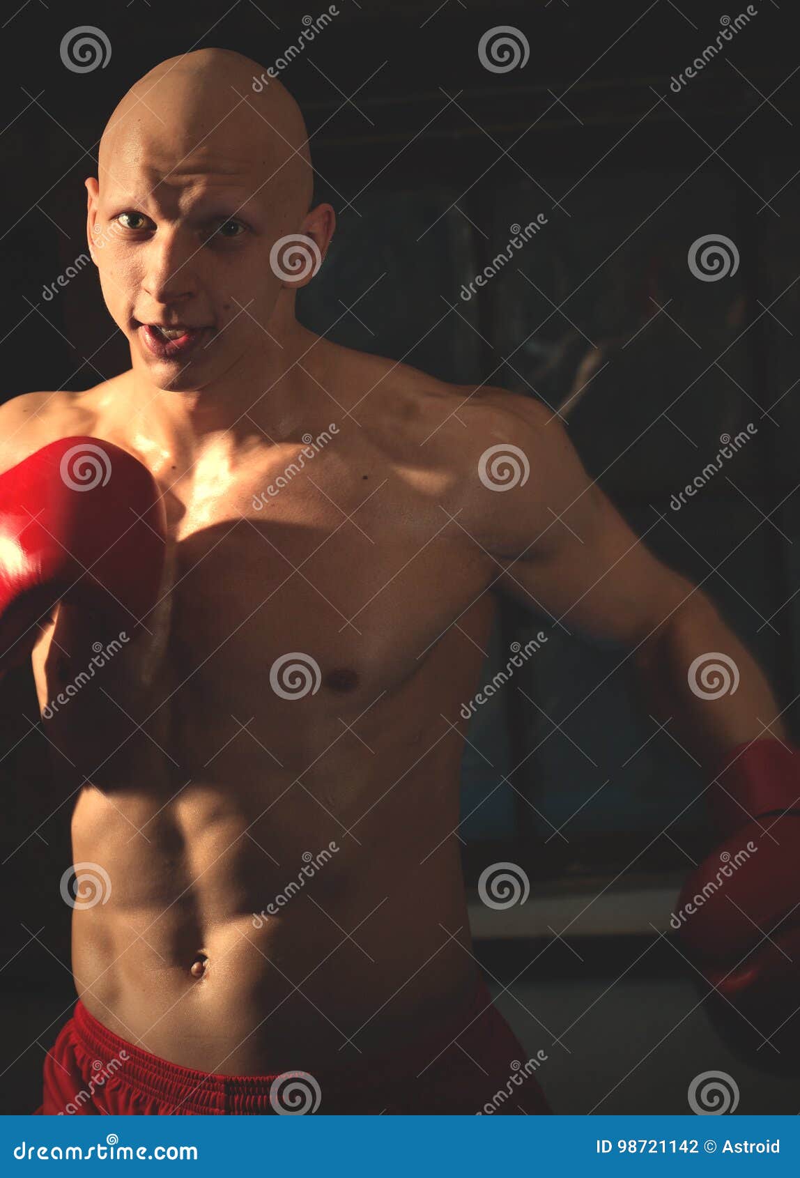 Aggressive Boxer in Training Stock Photo - Image of person, people ...