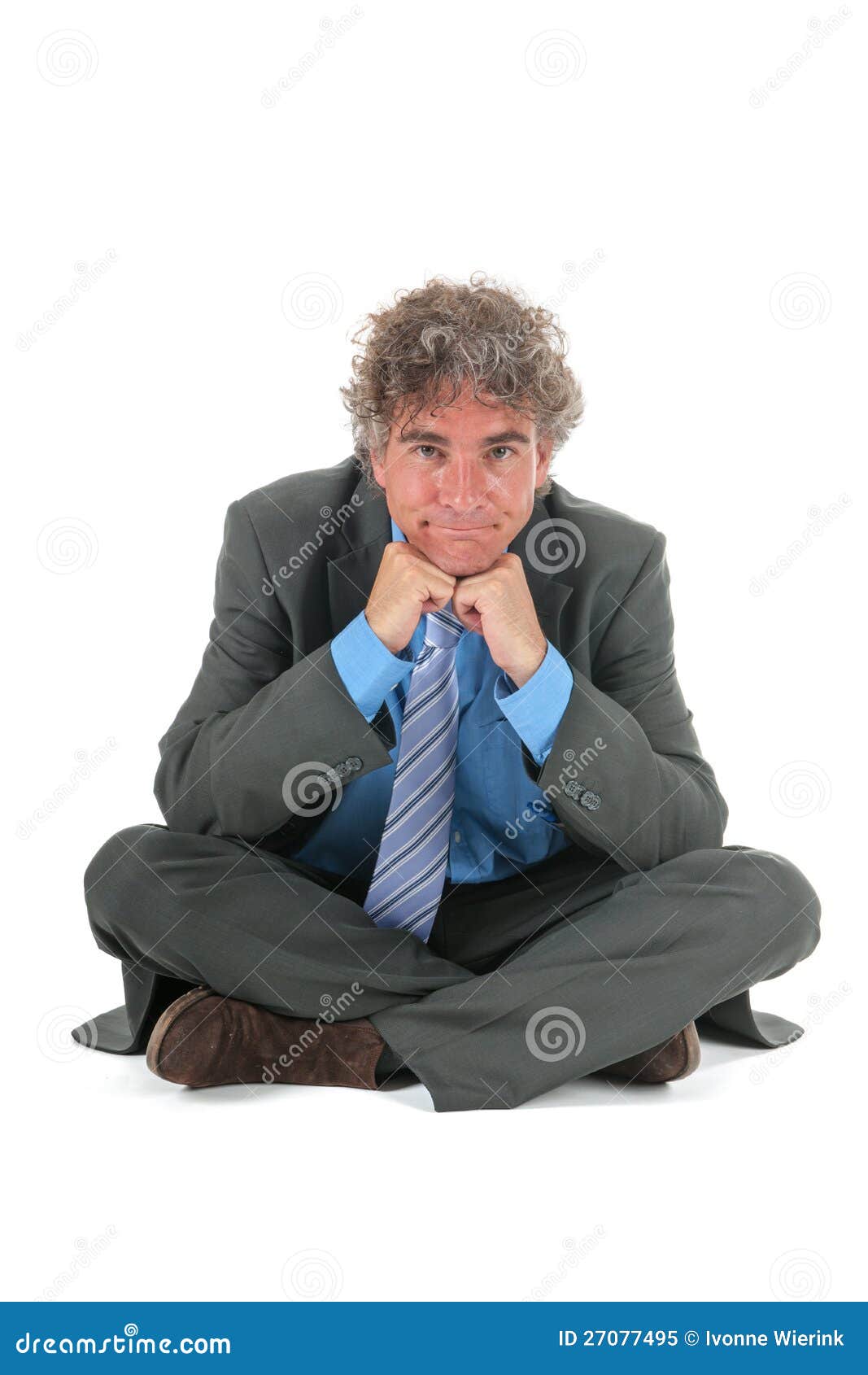 Aggrieved man stock image. Image of isolated, curly, thinking - 27077495