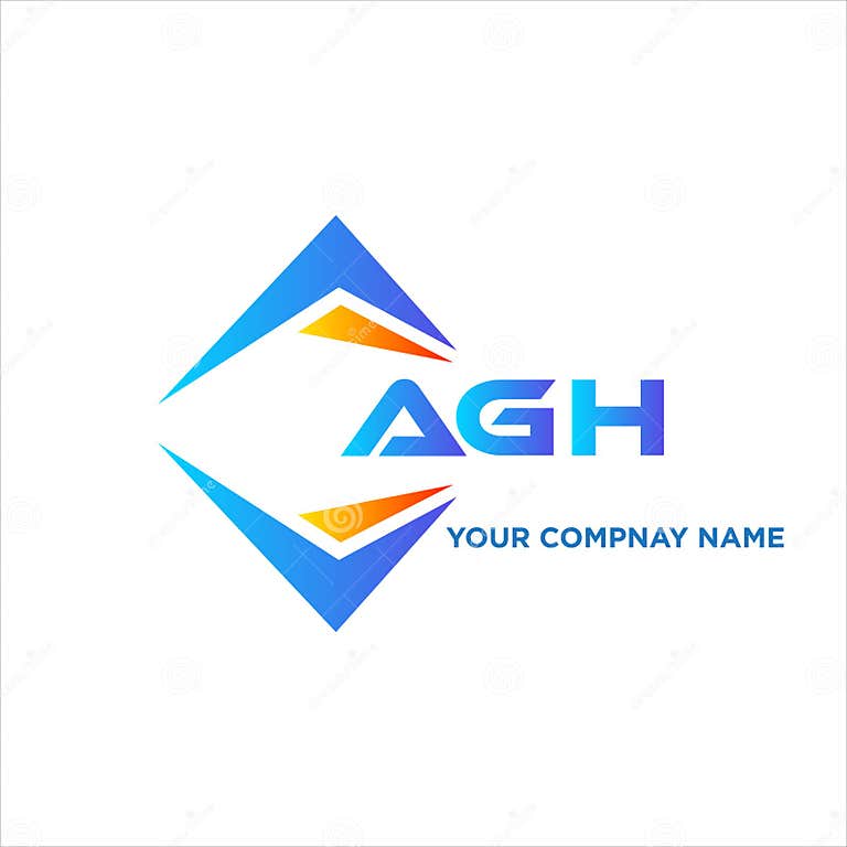 AGH Abstract Technology Logo Design on White Background. AGH Creative ...