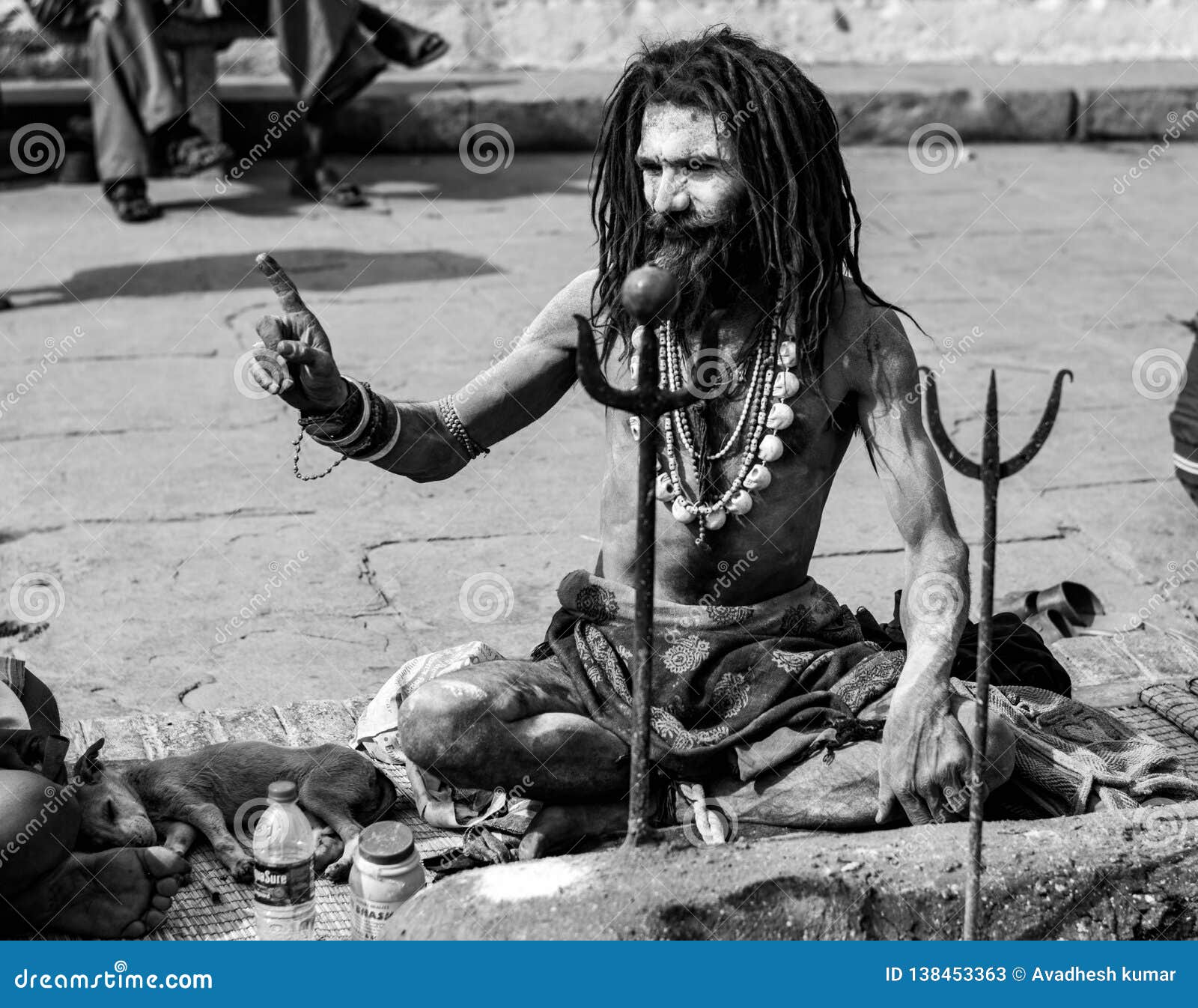Aghori Baba Prepare for Yag in Ghat Editorial Stock Photo - Image of ...