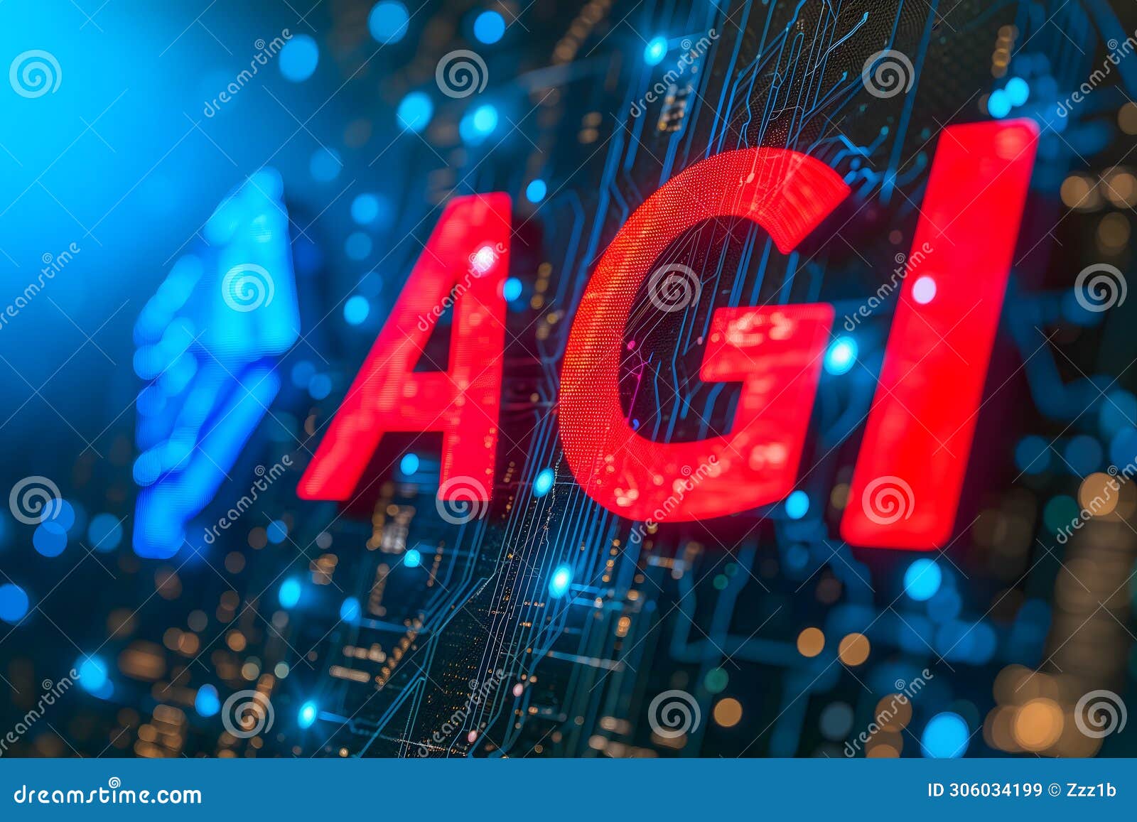 Artificial General Intelligence Wire Warning Symbols. Minimalist Style ...