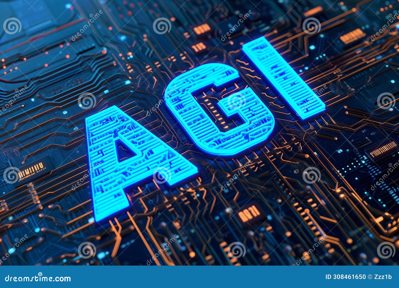 Artificial General Intelligence Wire Warning Symbols. Minimalist Style ...