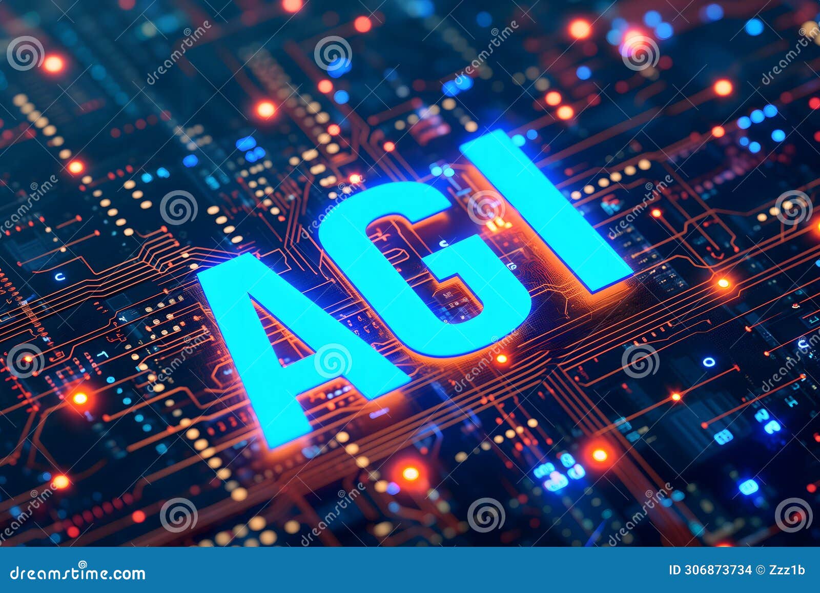 Artificial General Intelligence Wire Warning Symbols. Minimalist Style ...