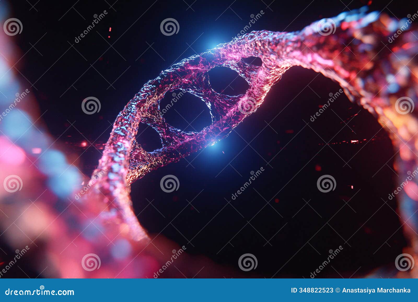 AGI DNA Helix with Digital Transformation Stock Image - Image of ...
