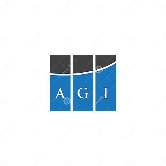 AGI Letter Logo Design on Black Background. AGI Creative Initials ...