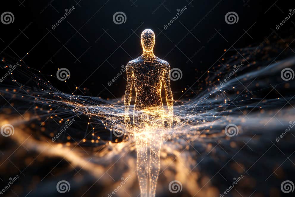 AGI Neural Flow in a Digital Universe Stock Photo - Image of artificialintelligence, humanity ...