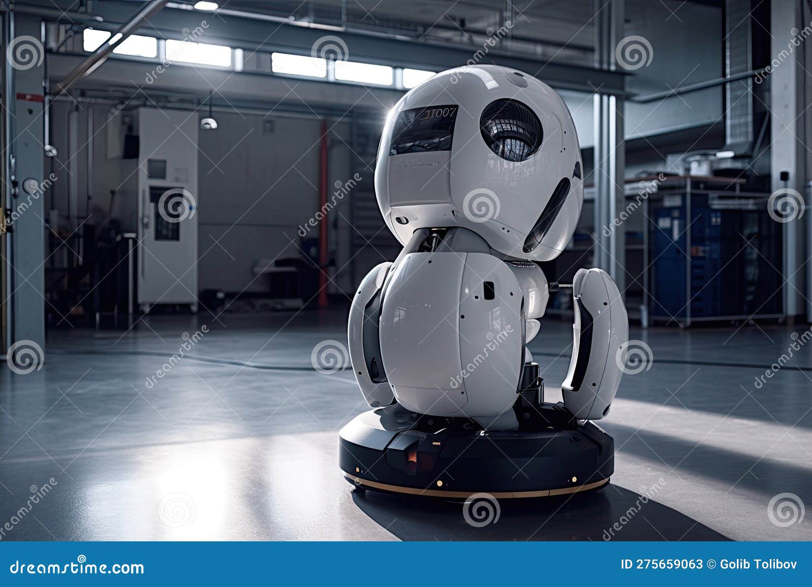 AGI Robot in Factory Room. Generative Ai Stock Illustration ...