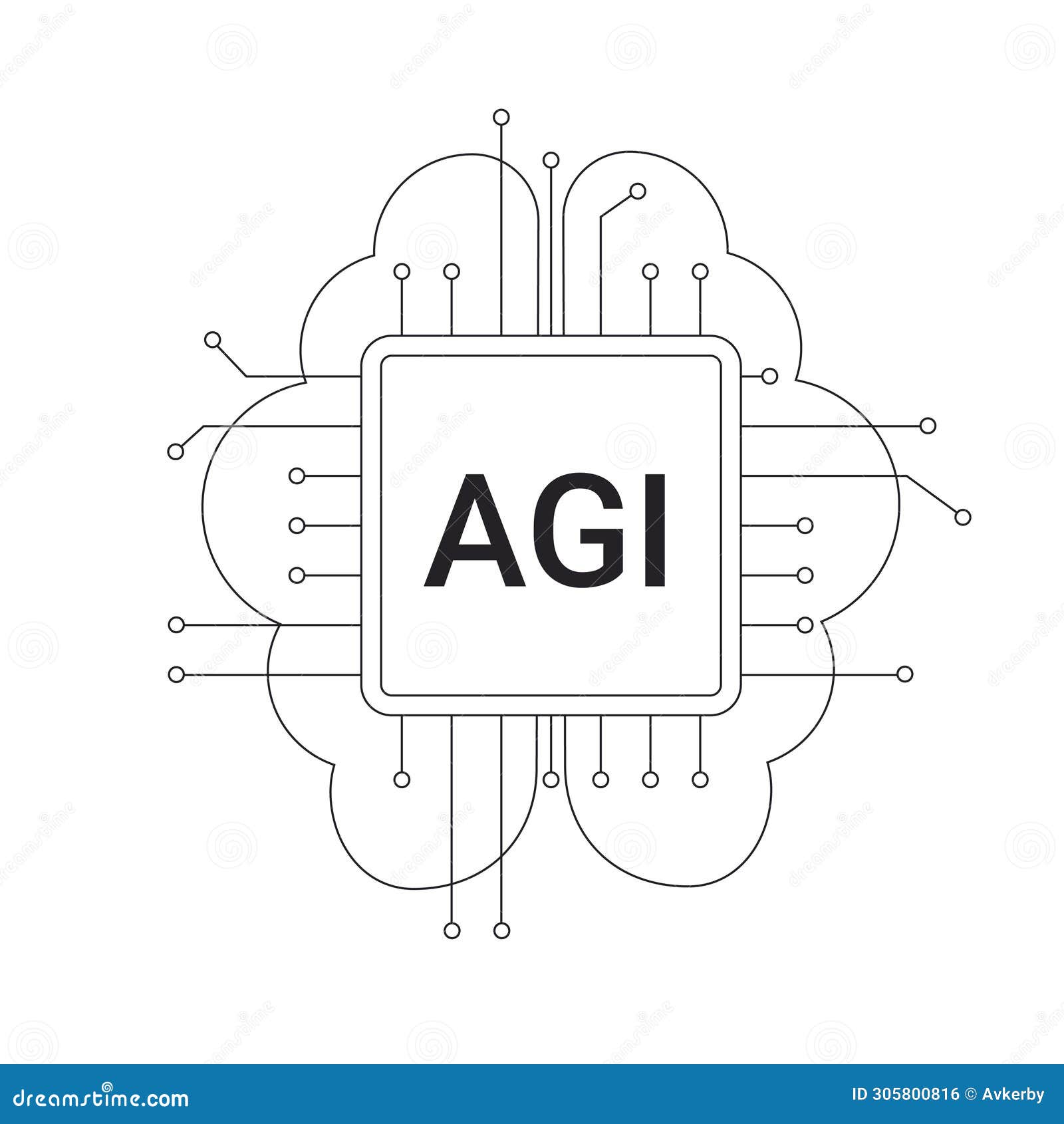 AGI Symbol. Artificial General Intelligence Icon Sign Stock Vector ...