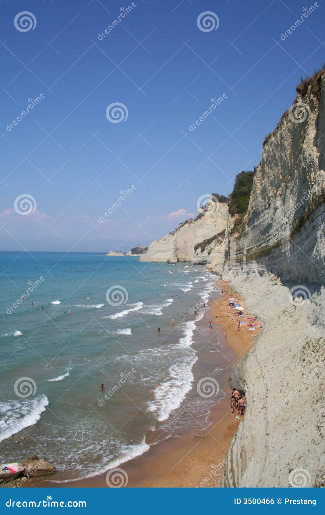 Agia Pelagia, Corfu. stock photo. Image of swimmers, shore - 3500466
