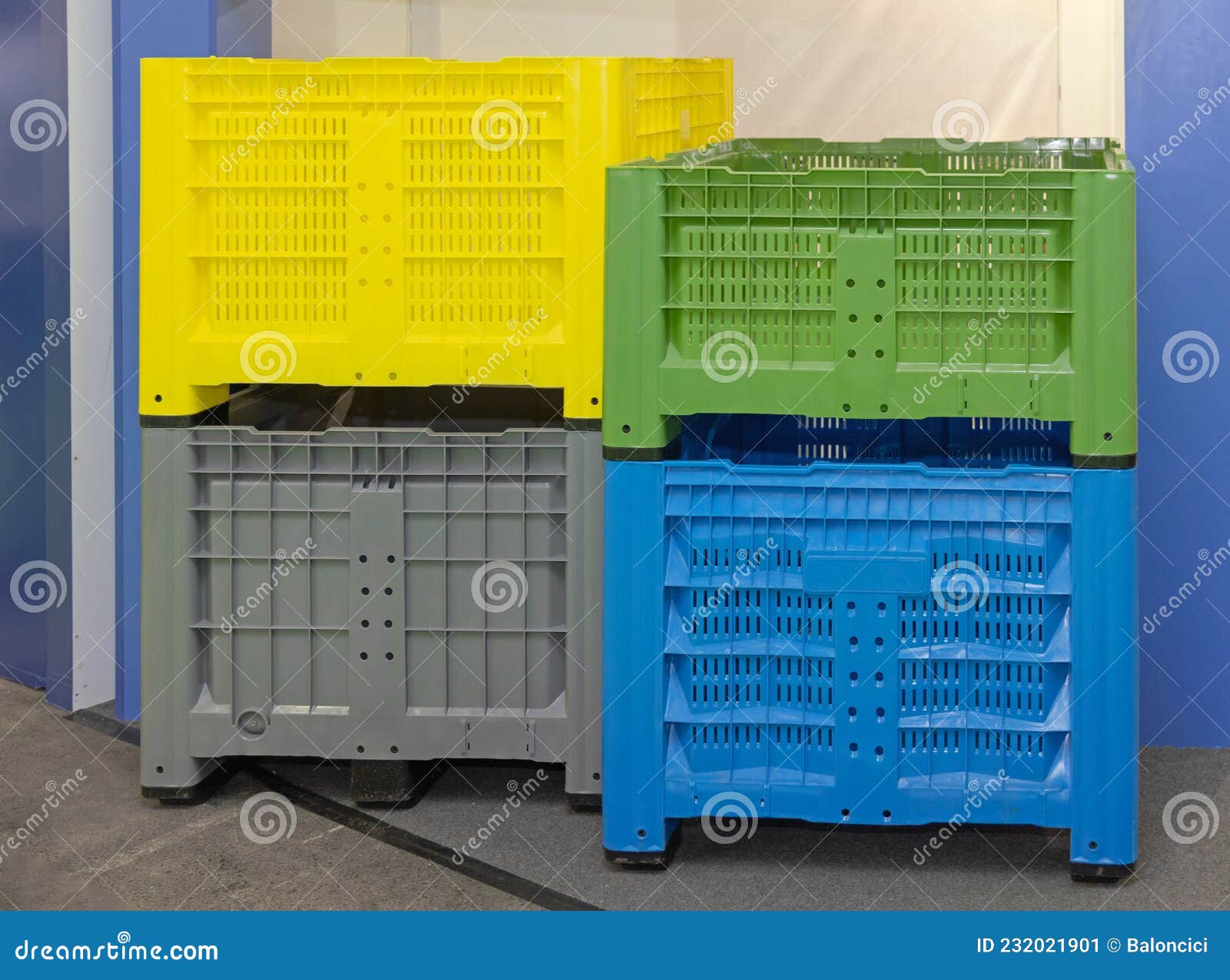 Plastic Pallets. Container For Goods Stock Image | CartoonDealer.com ...