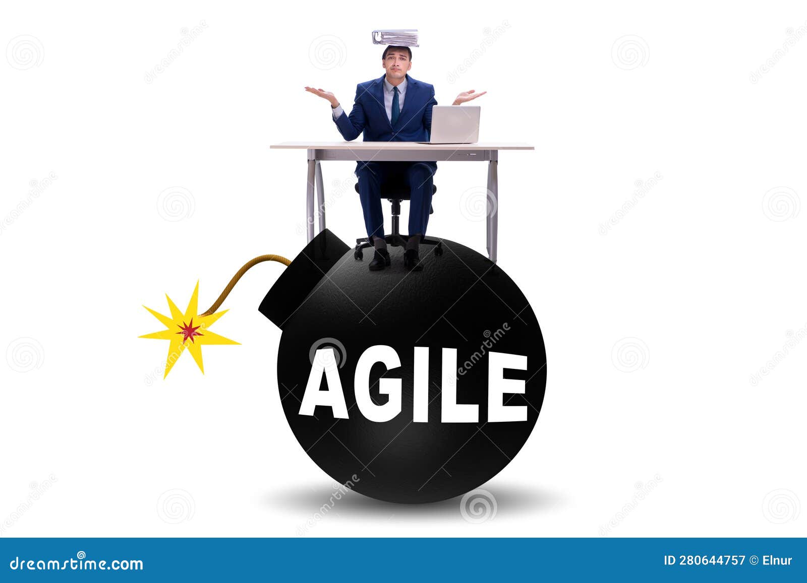 Agile Concept with Exploding Bomb Stock Image - Image of cycle ...