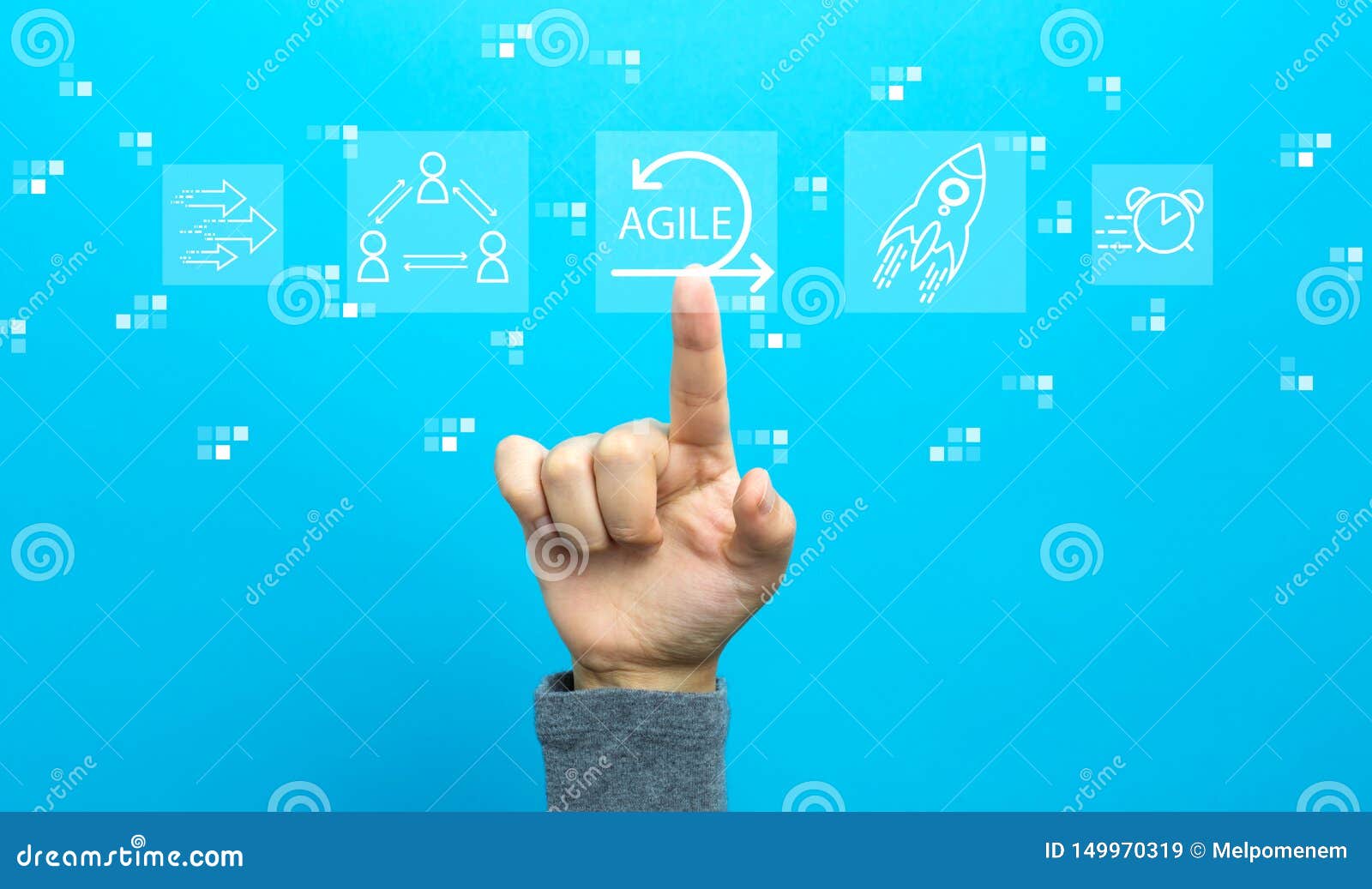 Agile concept with hand stock image. Image of quickly - 149970319