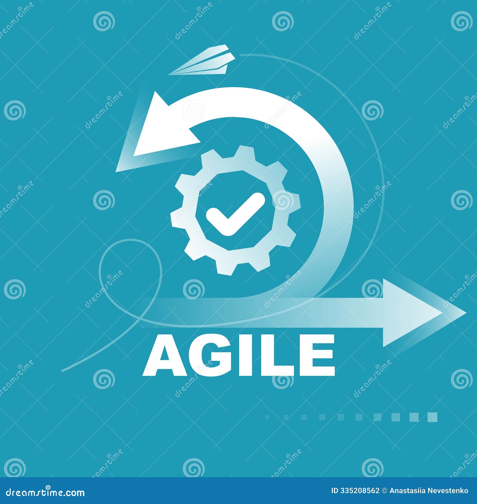 Agile Concept. Life Cycle, Processes Scheme. Vector Illustration Flat ...