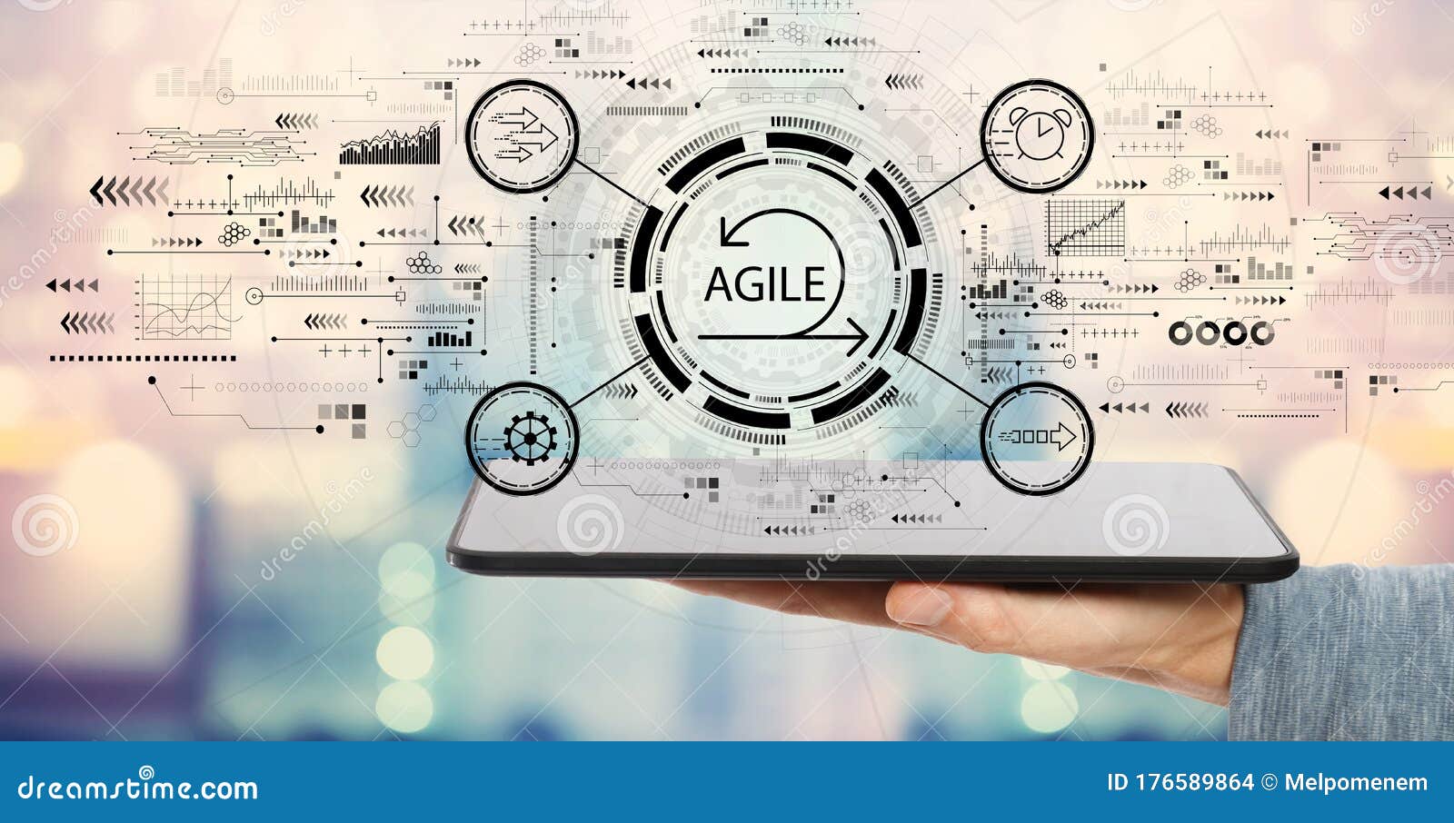 Agile Concept with Tablet Computer Stock Photo - Image of innovation ...