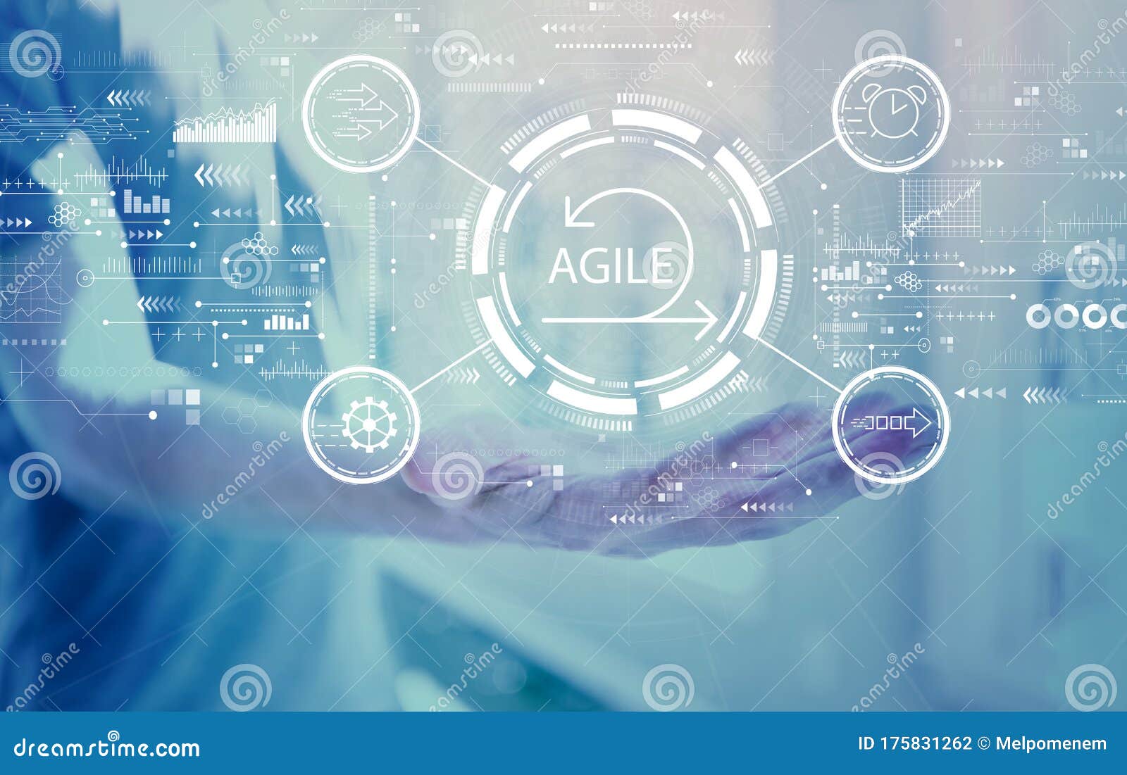 Agile Concept with Young Man Stock Photo - Image of businessman, launch ...