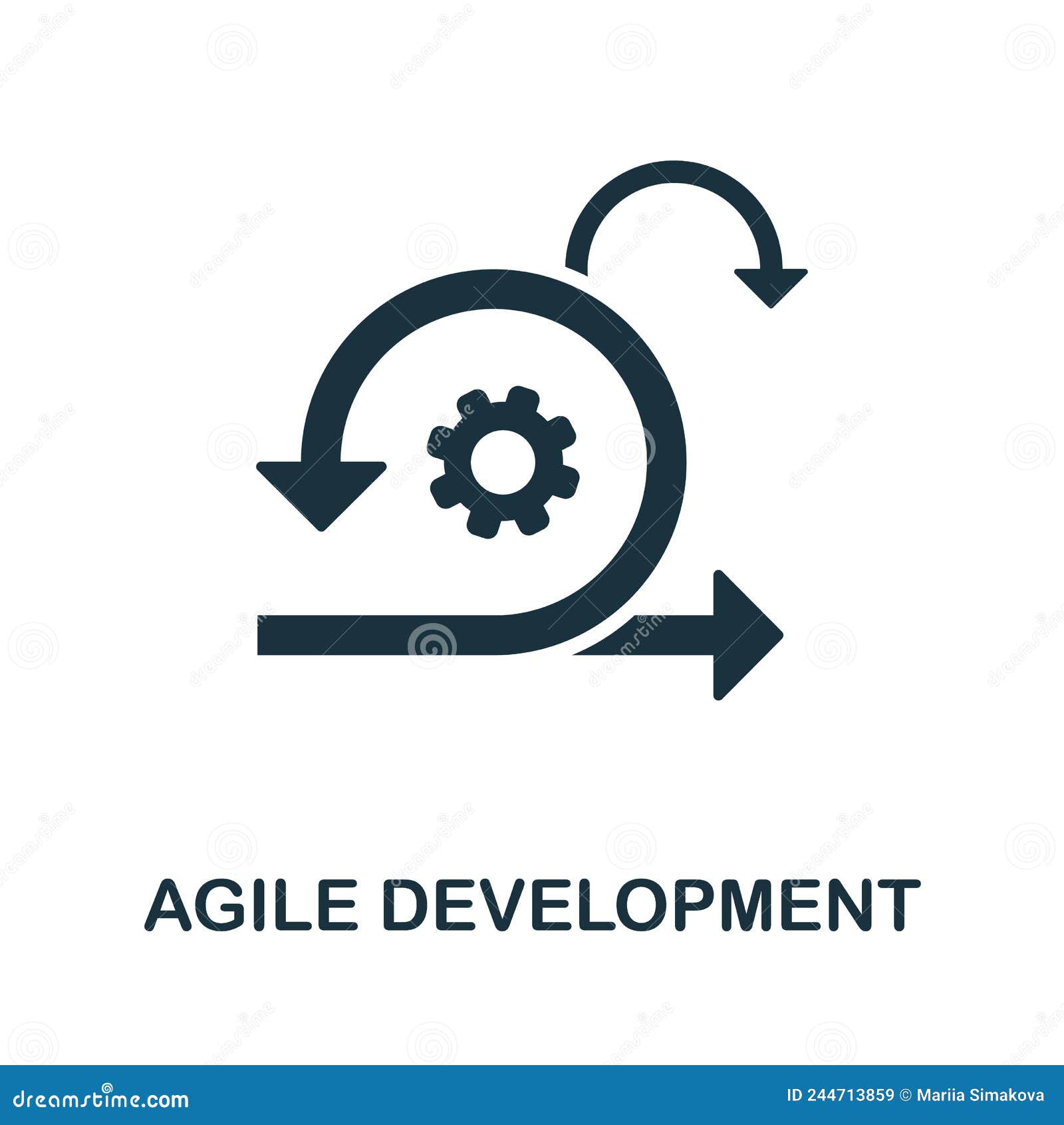 Agile Development Icon. Monochrome Simple Agile Development Icon for ...