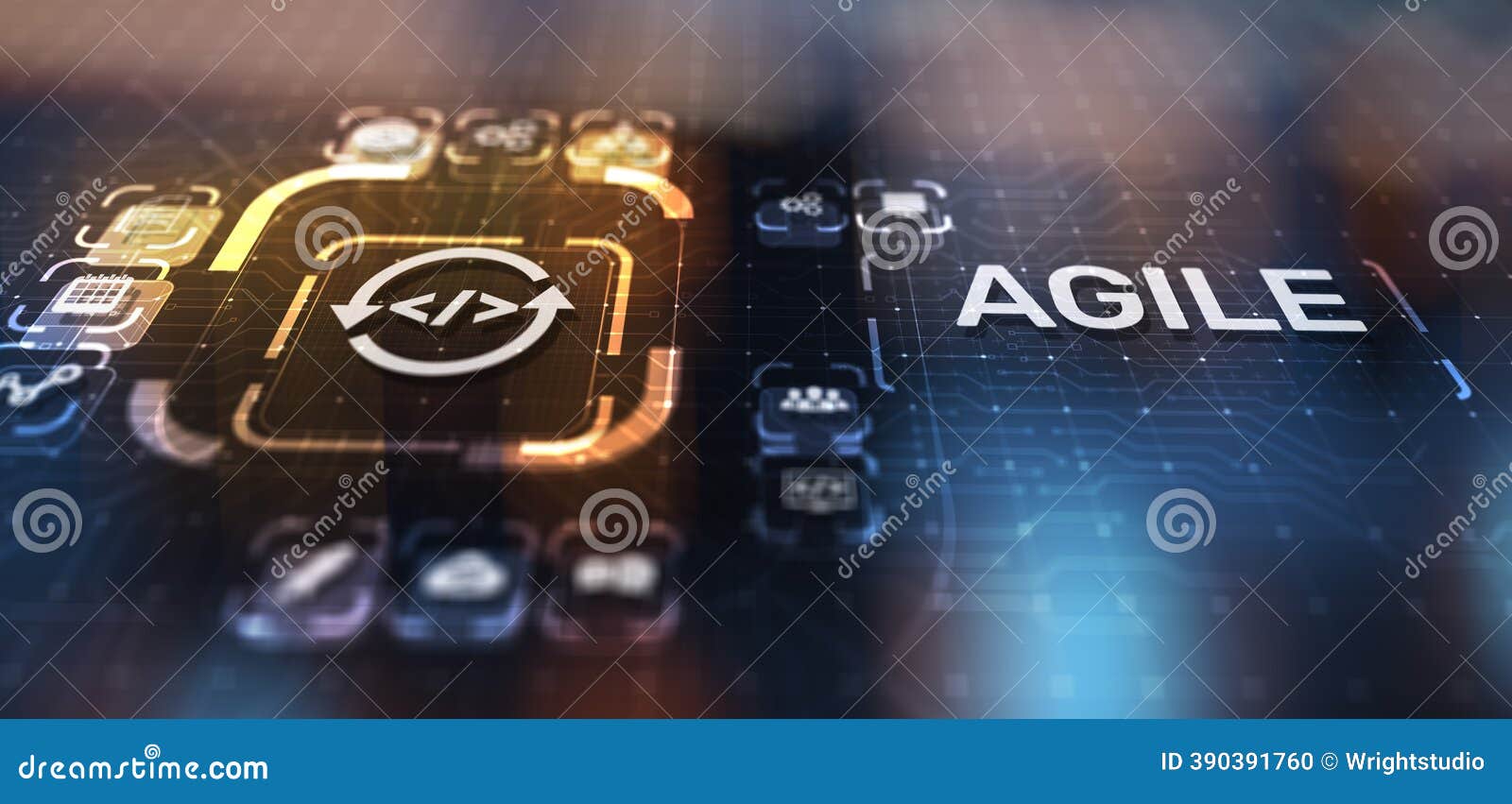 Agile Development Software Methodology, Scrum Diagram And Concept, Icon ...