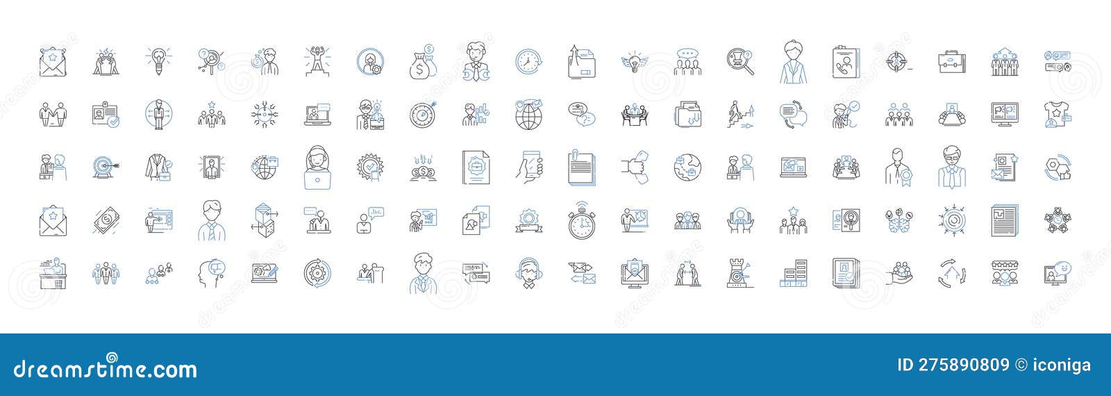 Agile Development Line Icons Collection Sprint Scrum Agile