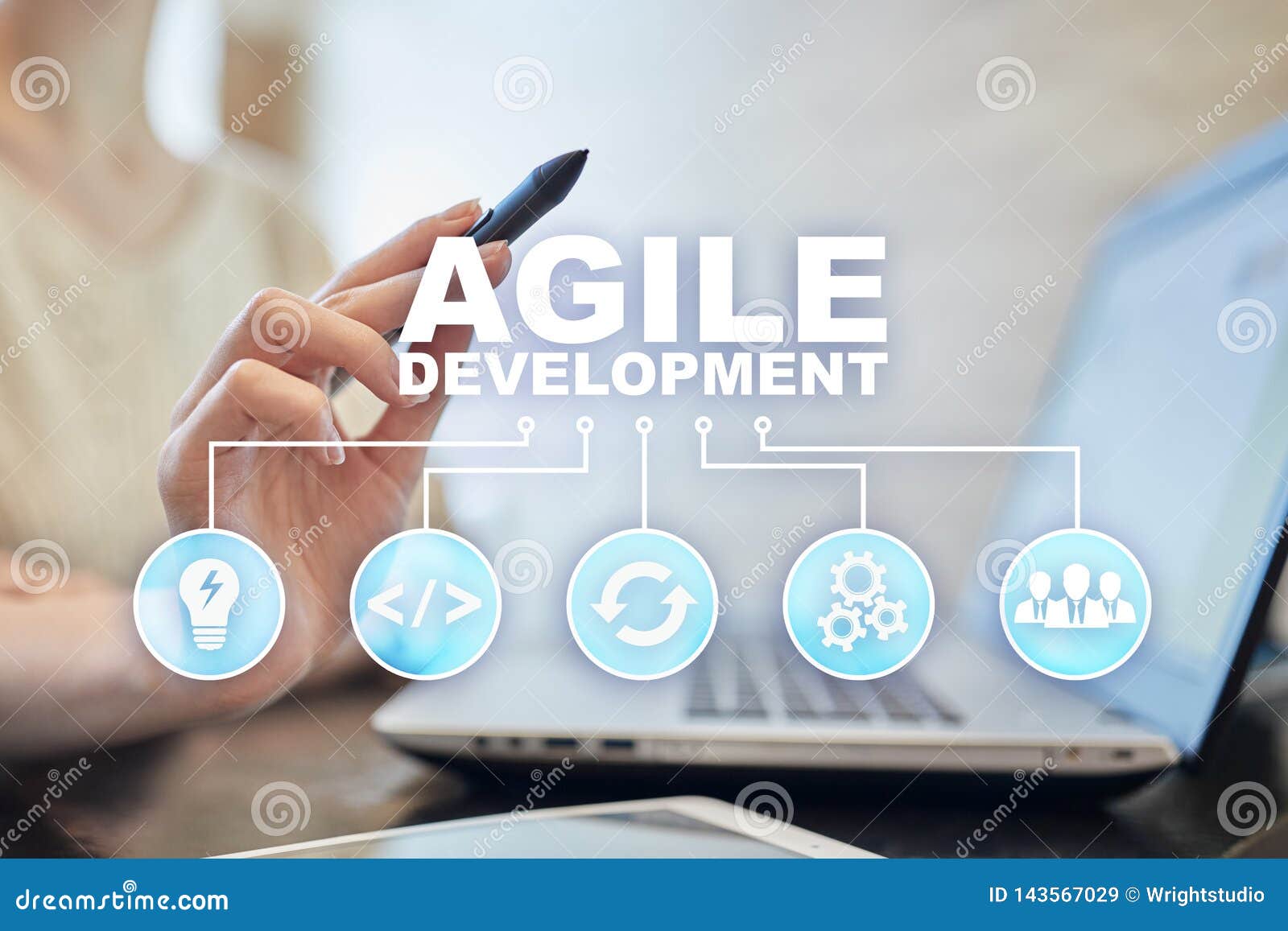 Agile Development, Software and Application Programming Concept on ...