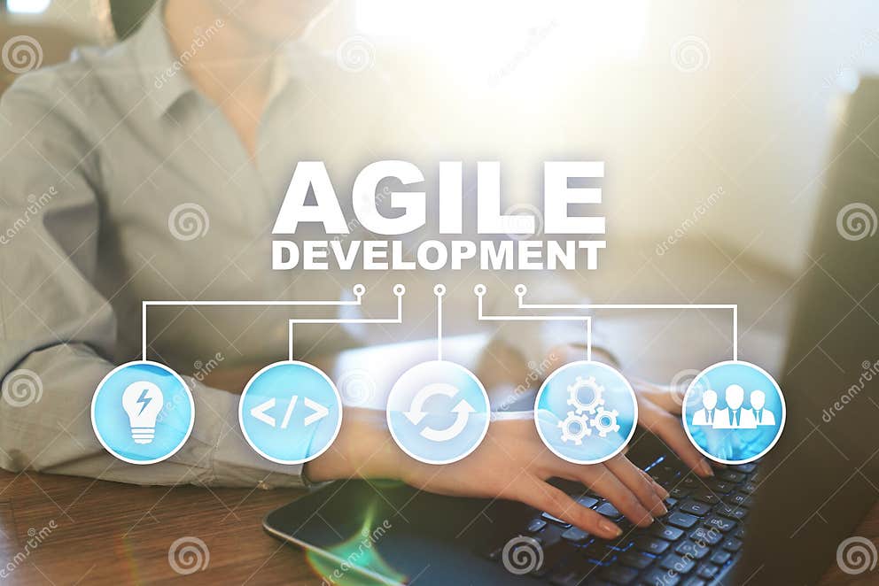 Agile Development, Software and Application Programming Concept on ...