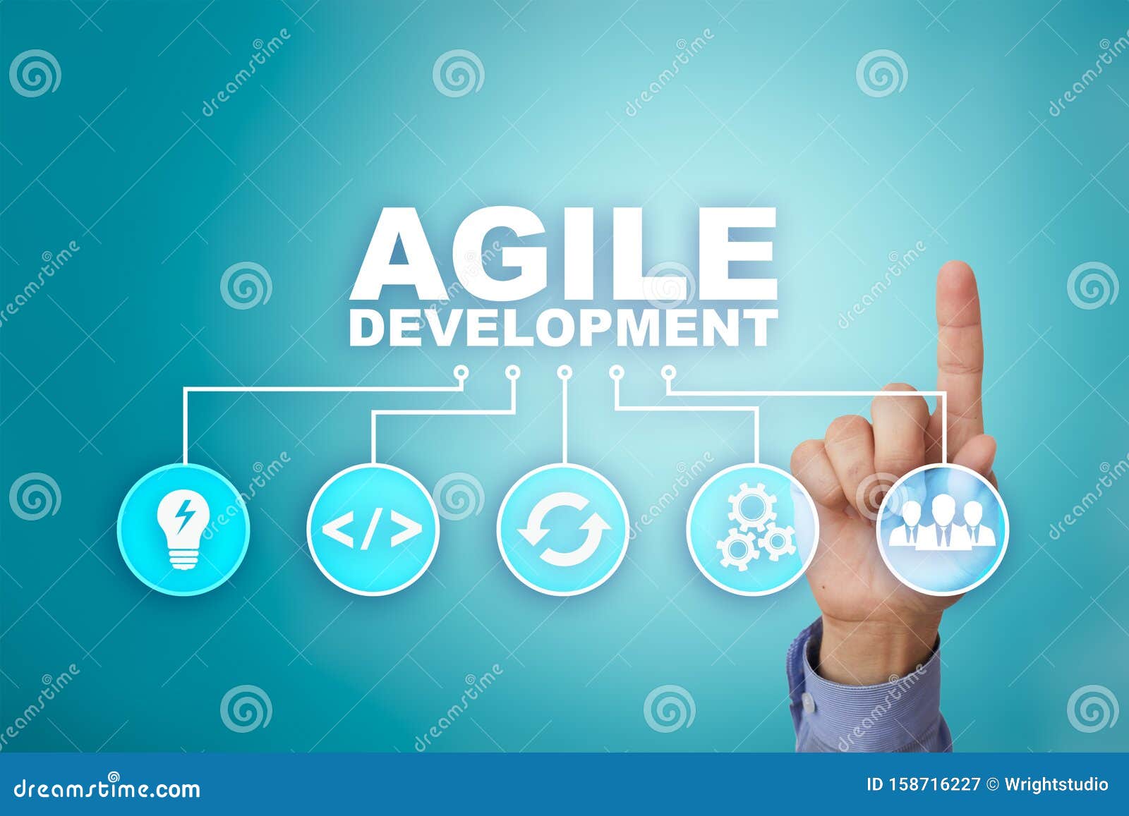 Agile Development, Software and Application Programming Concept on ...