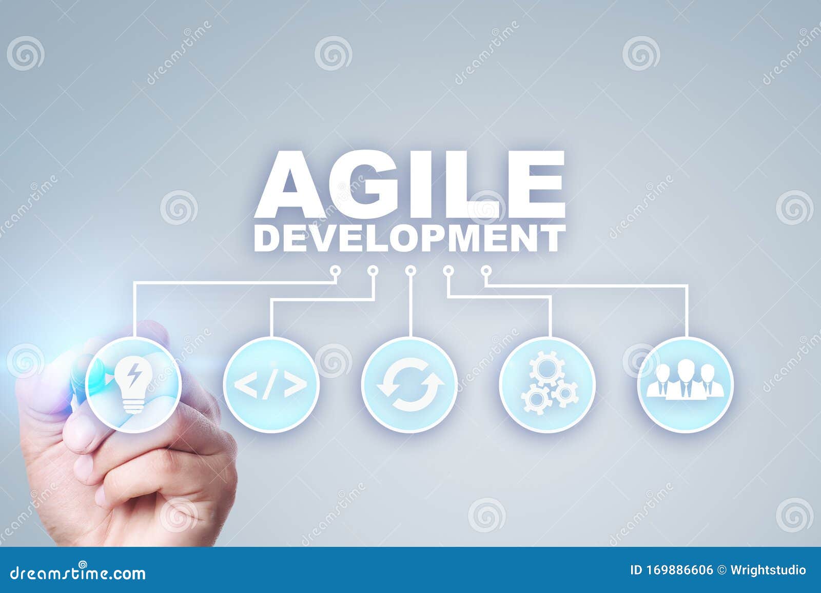 Agile Development, Software and Application Programming Concept on ...