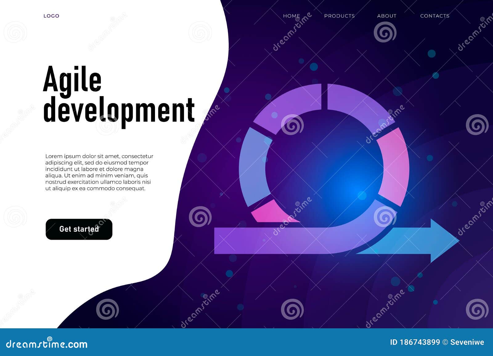 Agile Development Workflow Method. Retrospective, Scrum, Backlog As a Part of Agile Development ...