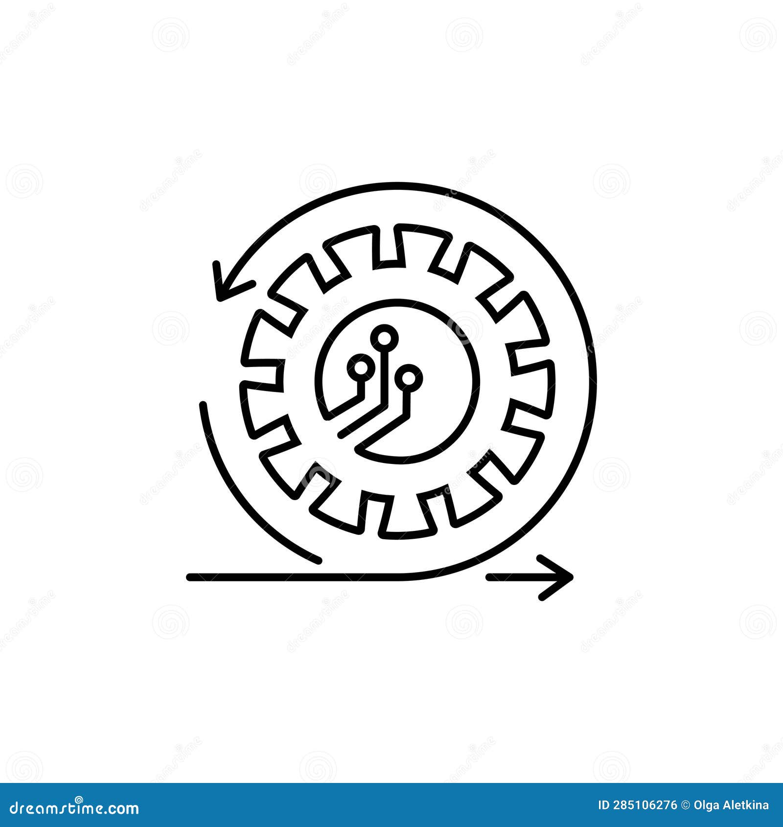 Automatic Cycle Symbol Sign, Vector Illustration, Isolate On White ...