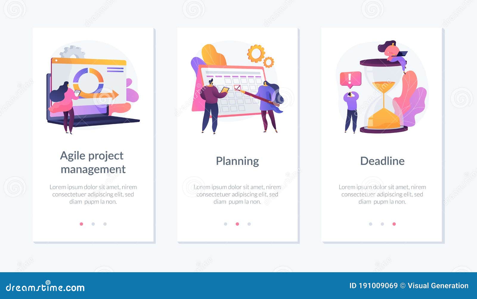 Agile Estimating and Planning App Interface Template. Stock Vector ...