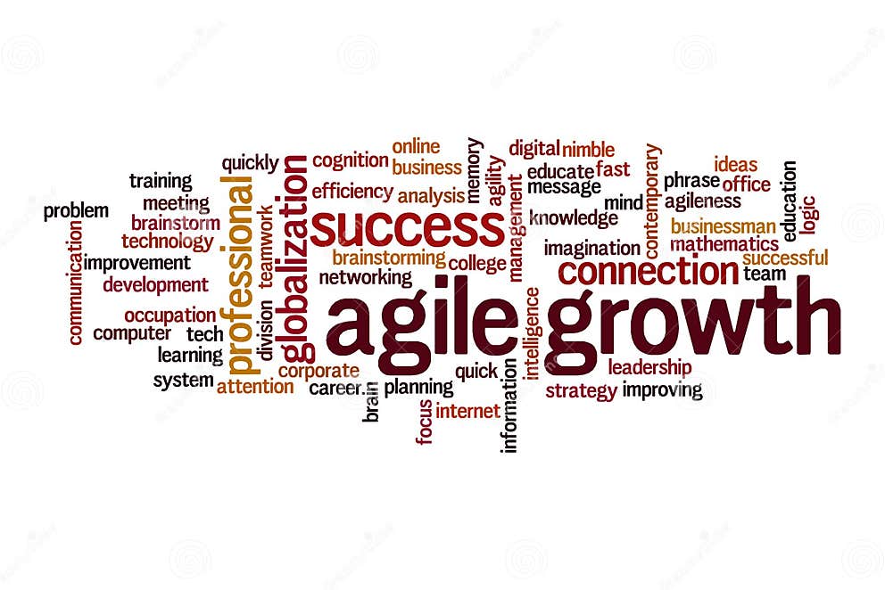 Agile Growth Word Cloud Concept Stock Illustration - Illustration of ...
