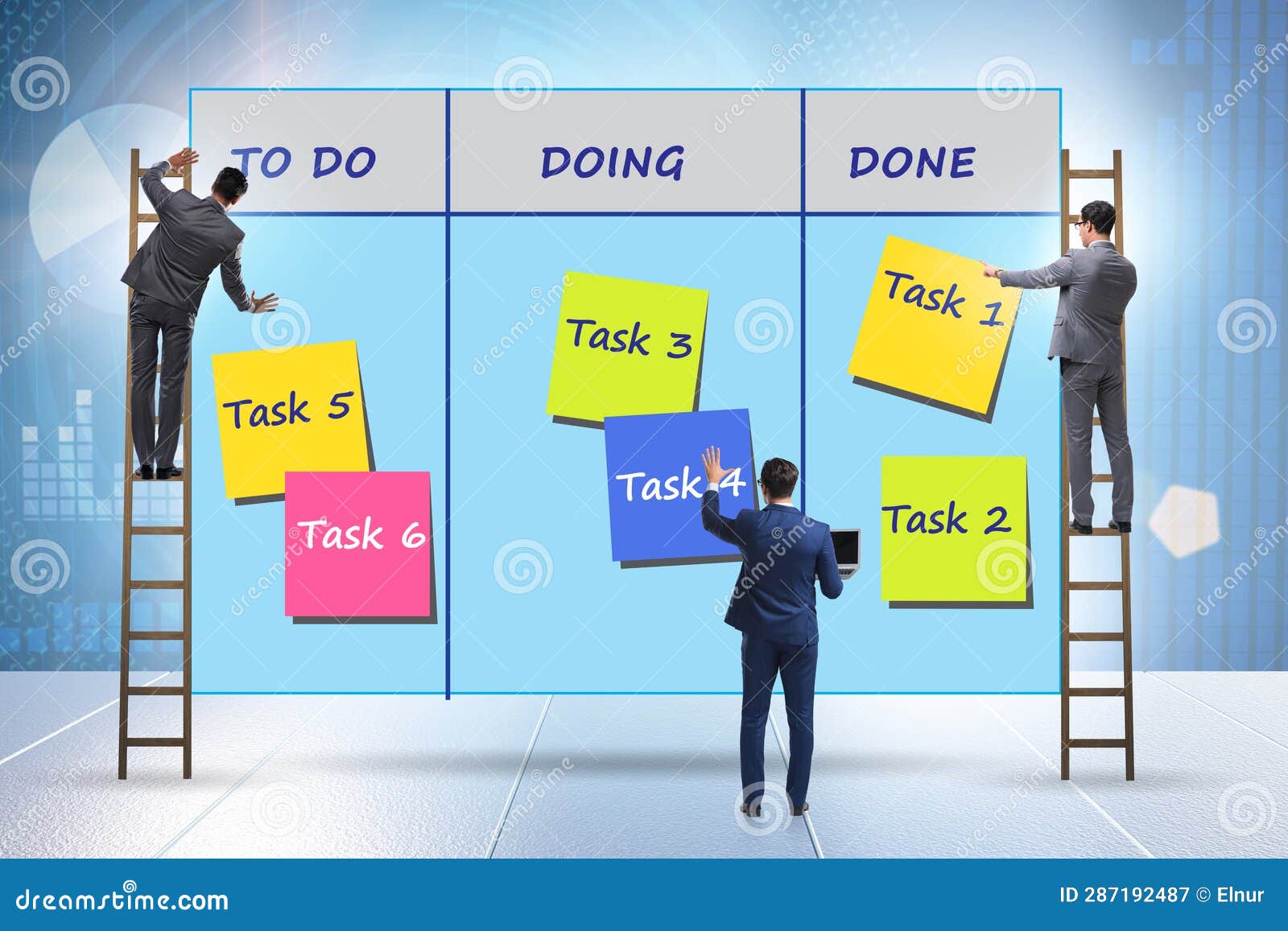Agile Kanban Board With Outstanding Tasks Royalty-Free Stock Photo ...