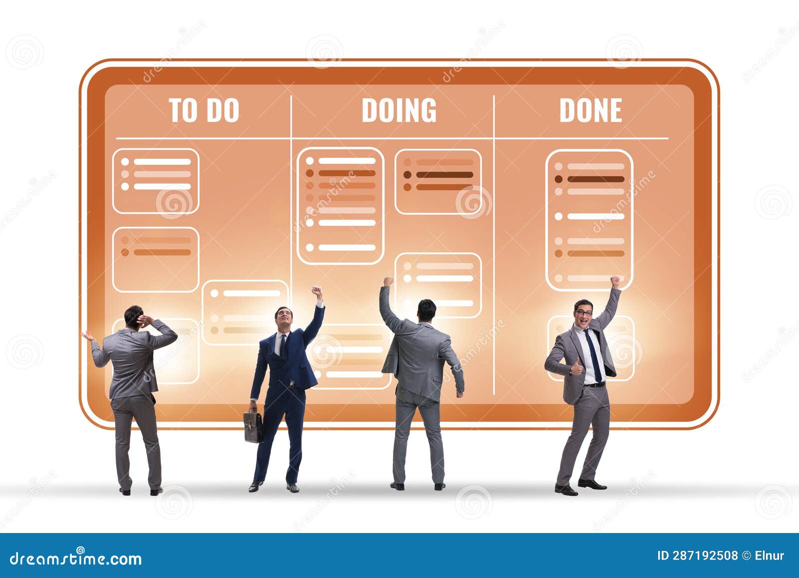 Agile Kanban Board with Outstanding Tasks Stock Photo - Image of ...