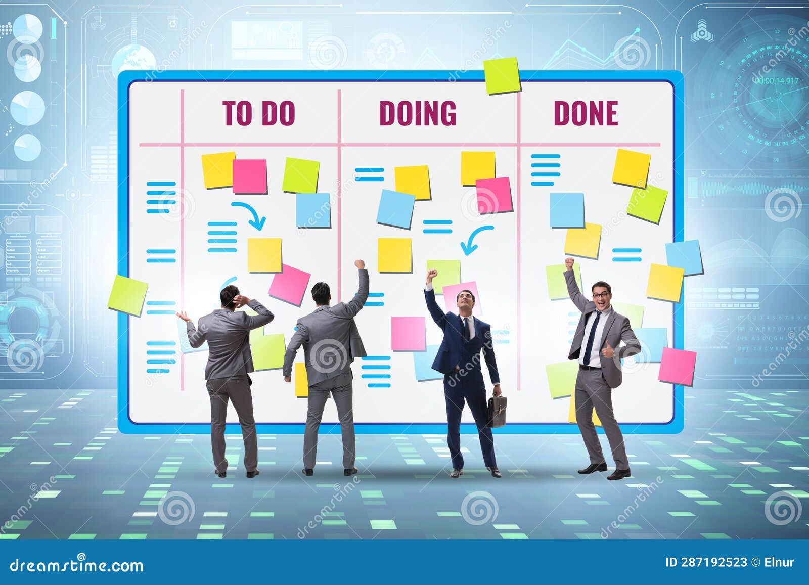 Agile Kanban Board with Outstanding Tasks Stock Image - Image of ...