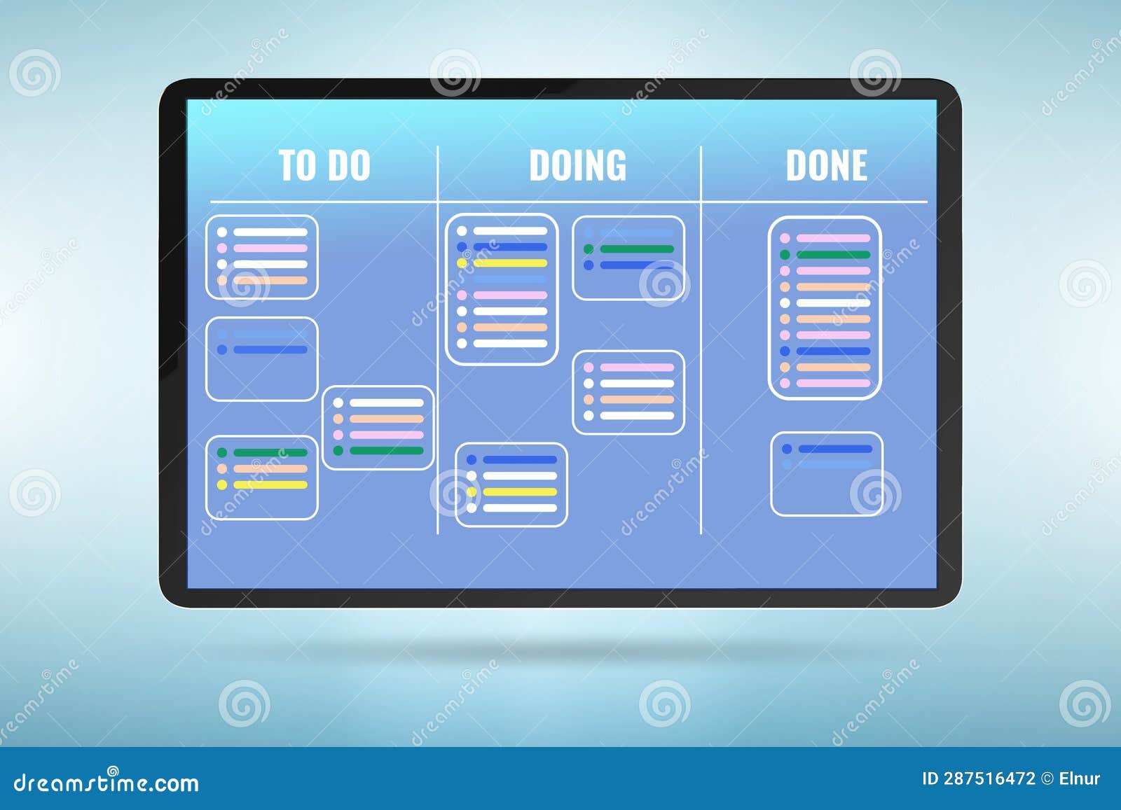 Agile Kanban Board With Outstanding Tasks Stock Photography ...