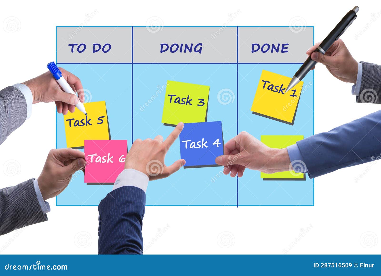 Agile Kanban Board with Outstanding Tasks Stock Image - Image of agile ...