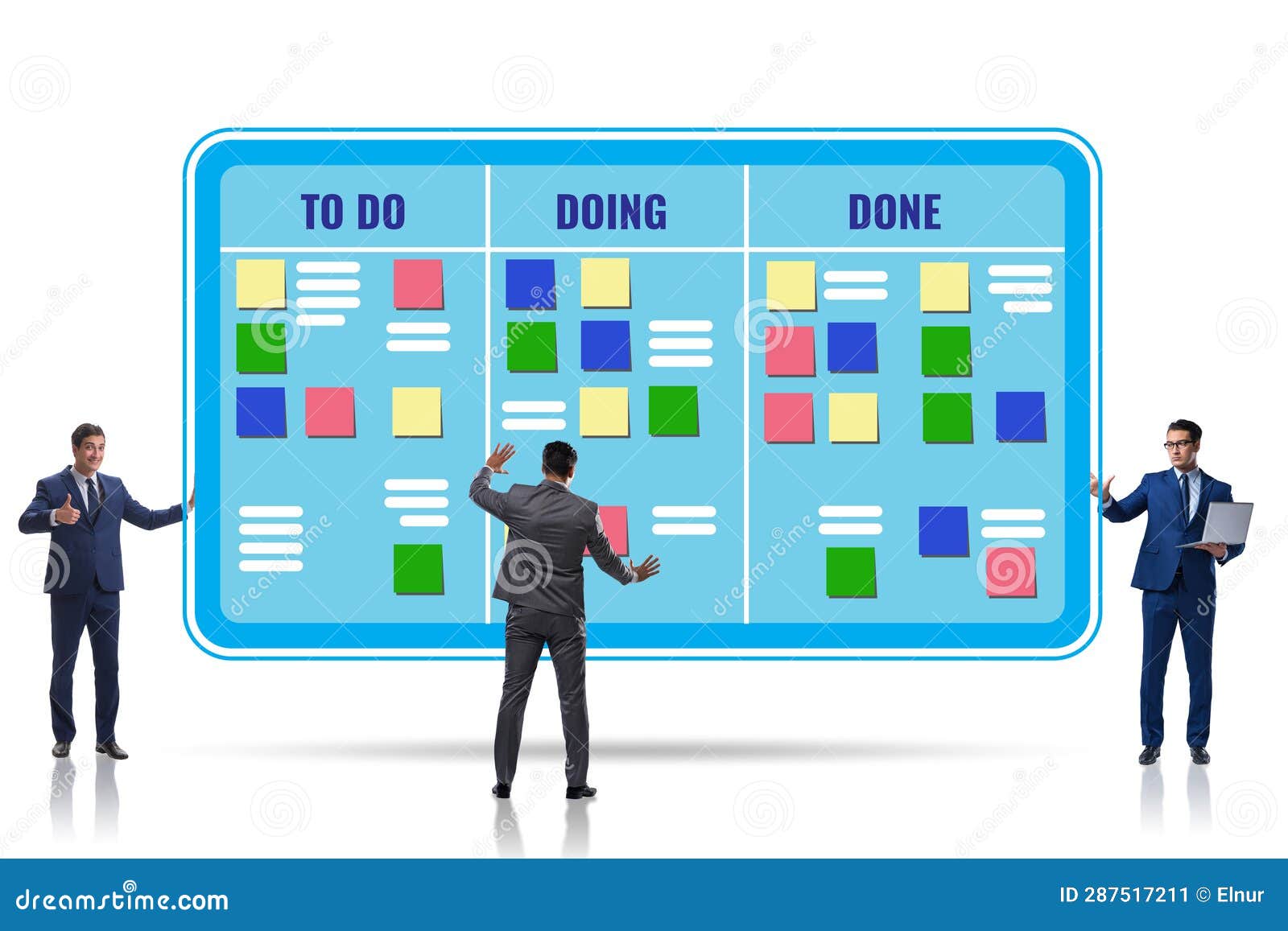 Agile Kanban Board with Outstanding Tasks Stock Image - Image of ...