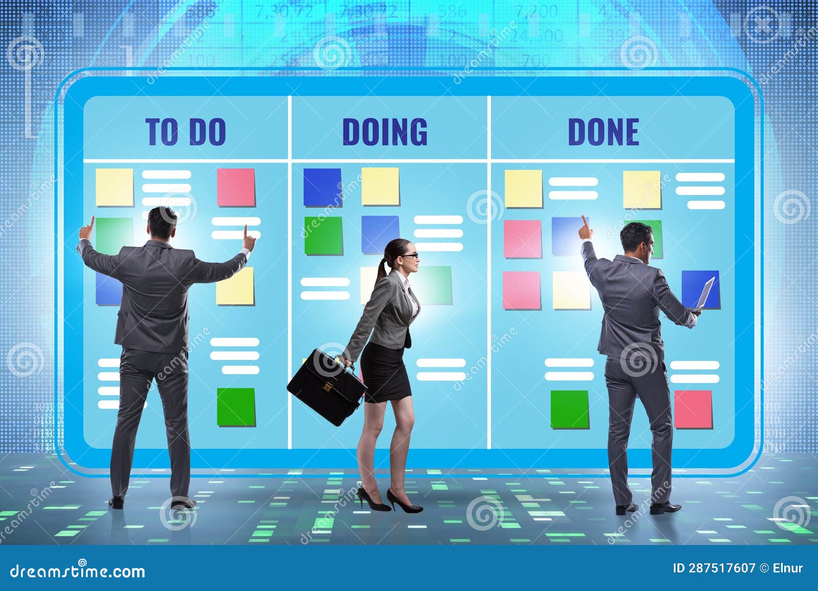 Agile Kanban Board with Outstanding Tasks Stock Image - Image of sprint ...