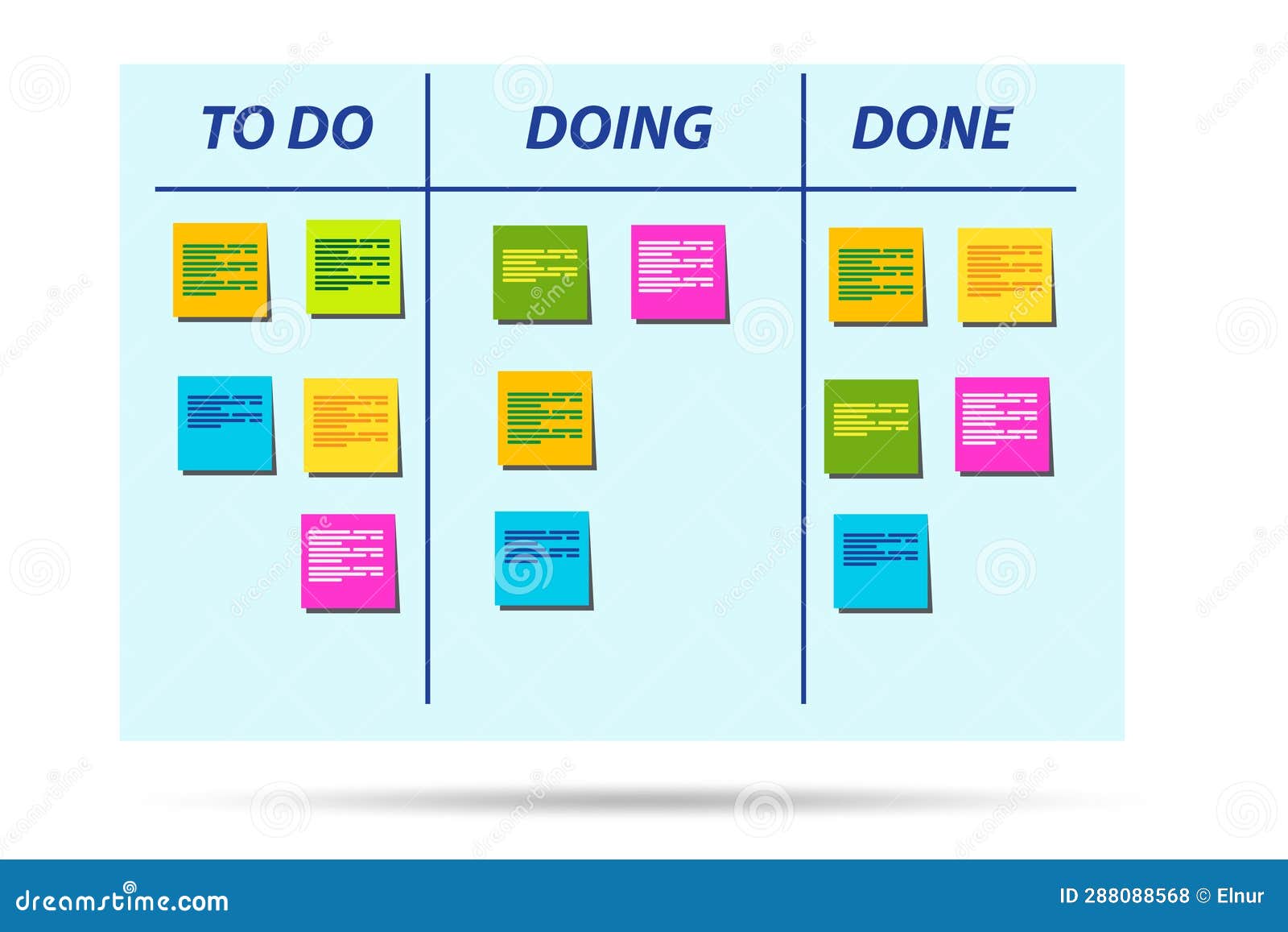 Agile Kanban Board with Outstanding Tasks Stock Photo - Image of ...
