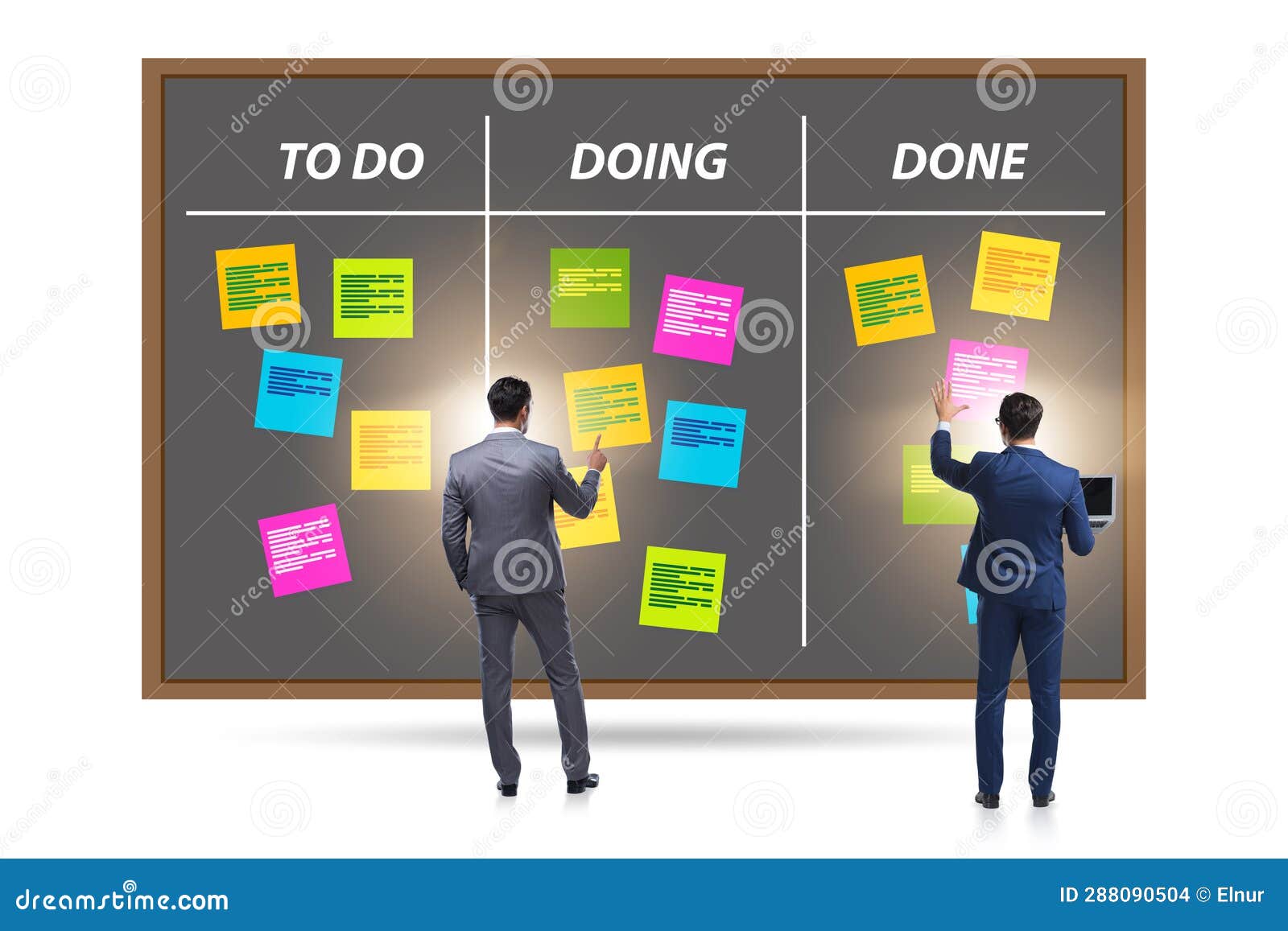 Agile Kanban Board with Outstanding Tasks Stock Photo - Image of ...