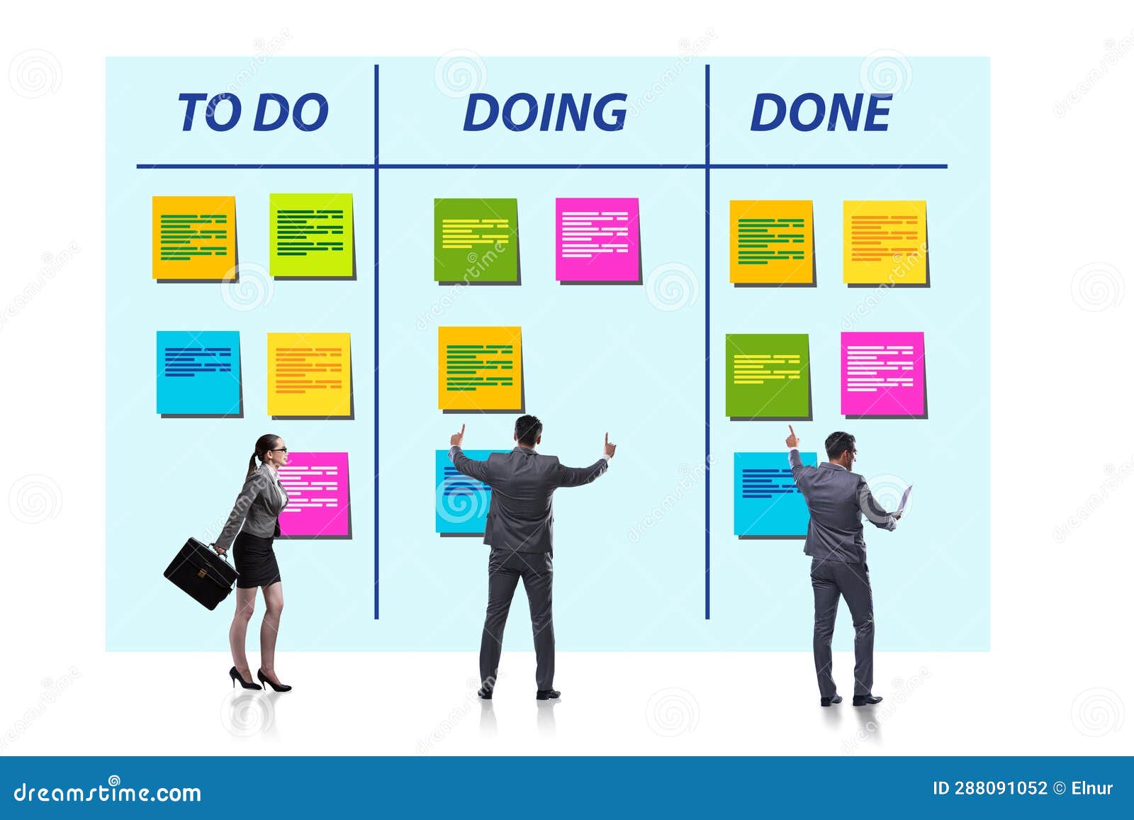 Agile Kanban Board with Outstanding Tasks Stock Photo - Image of ...