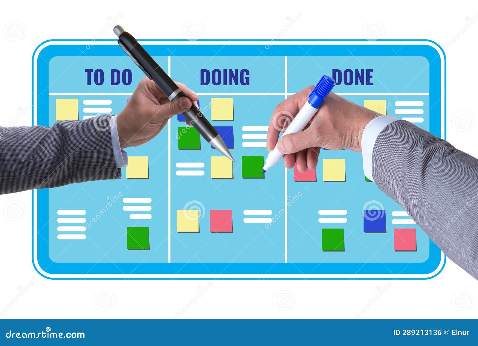 Agile Kanban Board with Outstanding Tasks Stock Photo - Image of agile ...