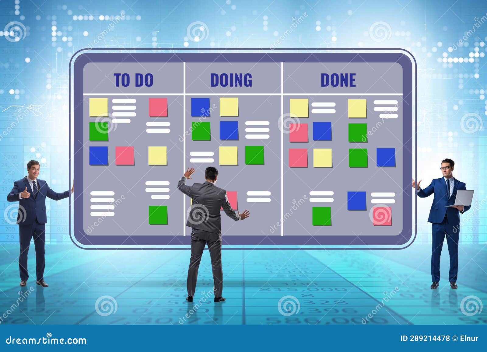 Agile Kanban Board with Outstanding Tasks Stock Photo - Image of board ...