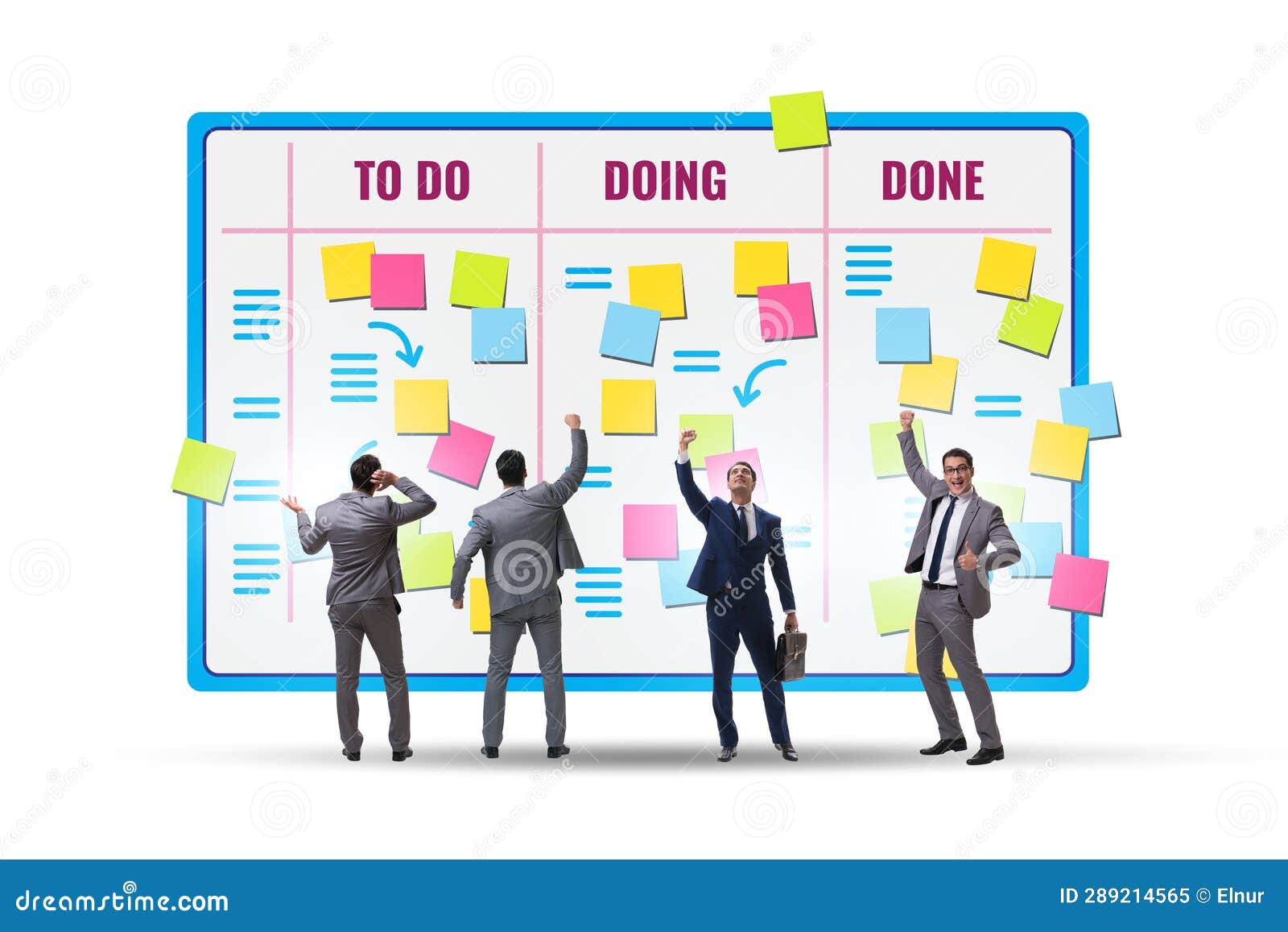 Agile Kanban Board with Outstanding Tasks Stock Image - Image of ...