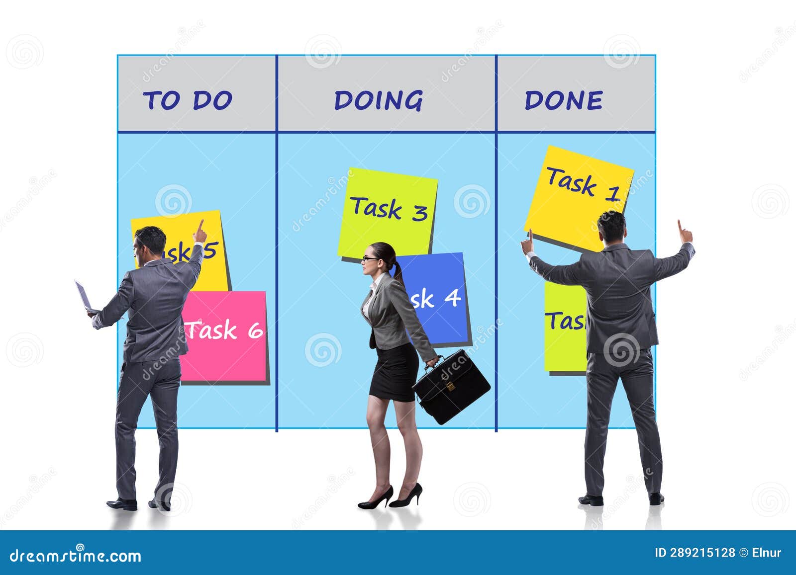 Agile Kanban Board with Outstanding Tasks Stock Photo - Image of ...