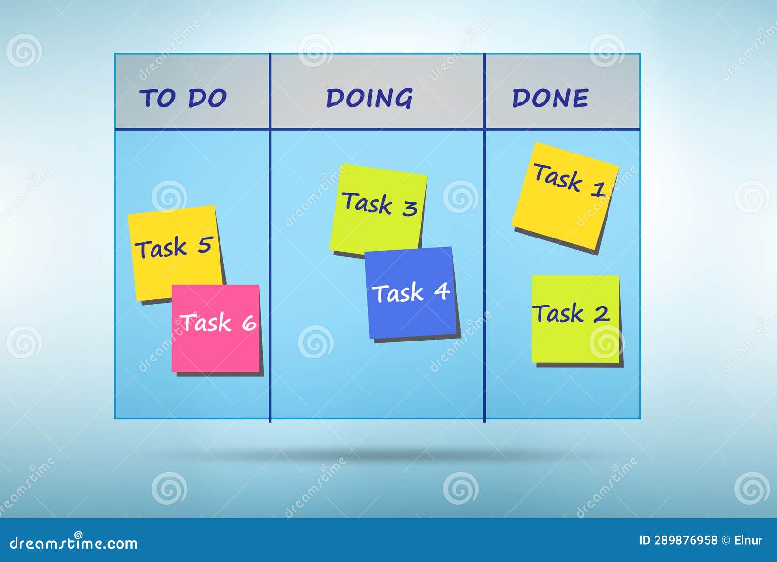 Agile Kanban Board with Outstanding Tasks Stock Photo - Image of scrum ...